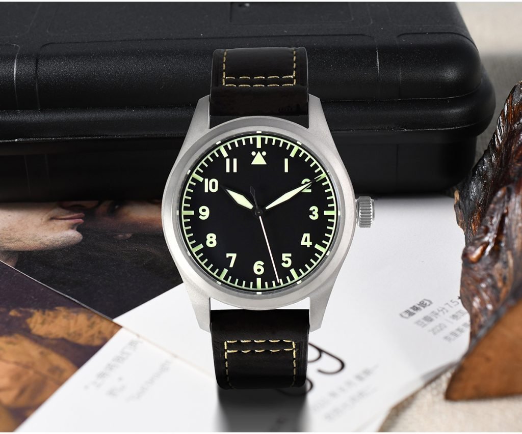 San Martin Titanium Pilot Watch Luminous Military Watch YN55 movement ...