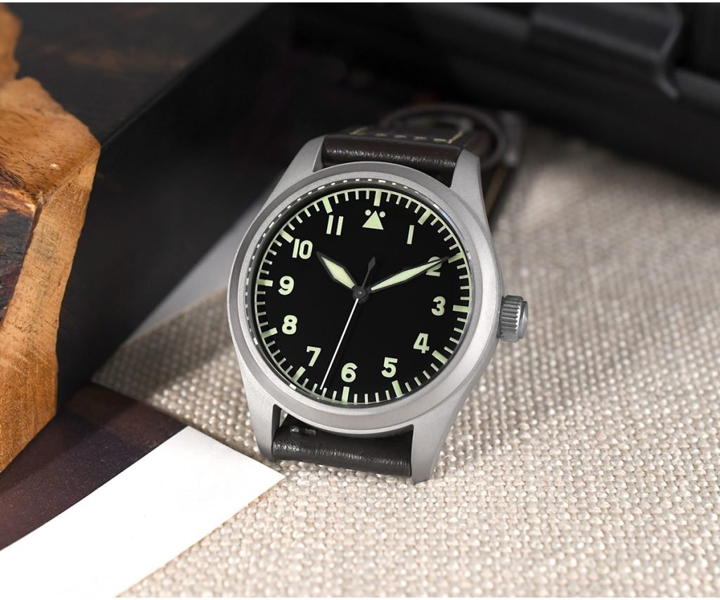 San Martin Titanium Pilot Watch Luminous Military Watch YN55 movement ...