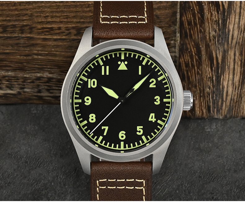 San Martin Titanium Pilot Watch Luminous Military Watch YN55 movement ...