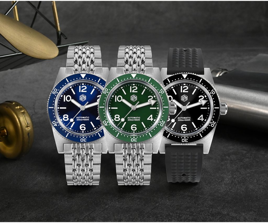 San Martin Watches New 37mm 62Mas Men Luxury Diving Watch Automatic ...