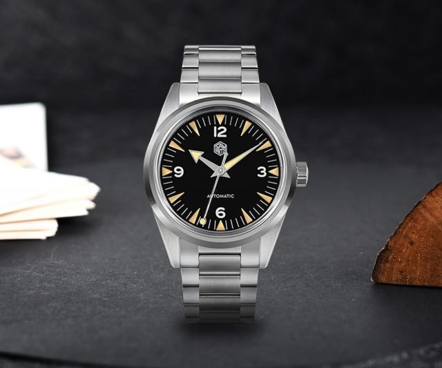 San Martin 38mm Vintage Men Watches Classic 1957 Retro NH35 Automatic ...
