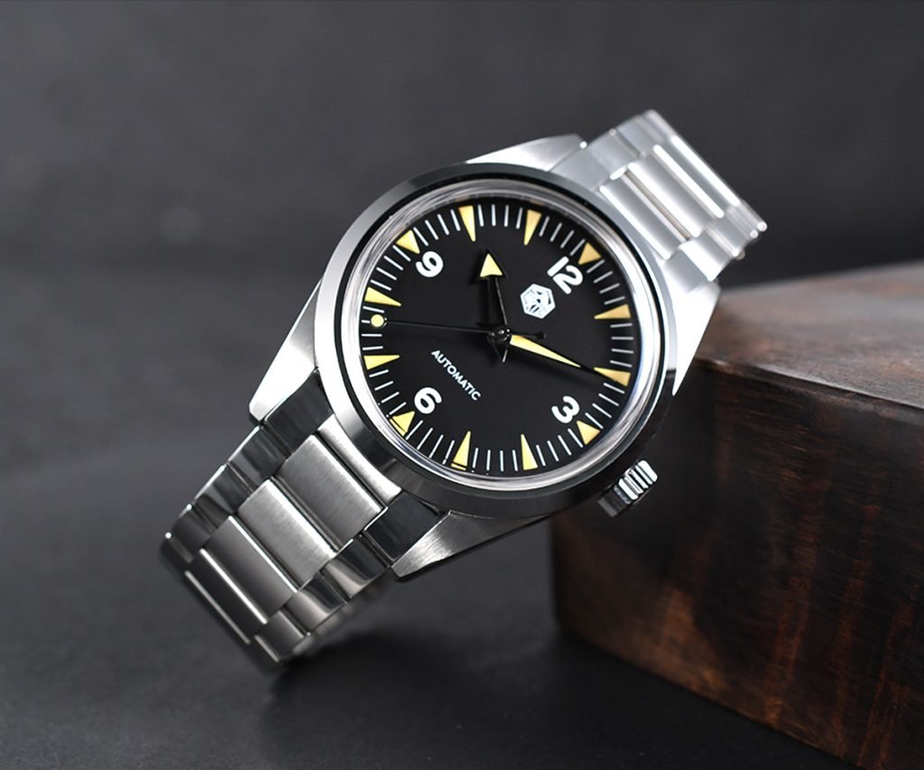 San Martin 38mm Vintage Men Watches Classic 1957 Retro NH35 Automatic ...